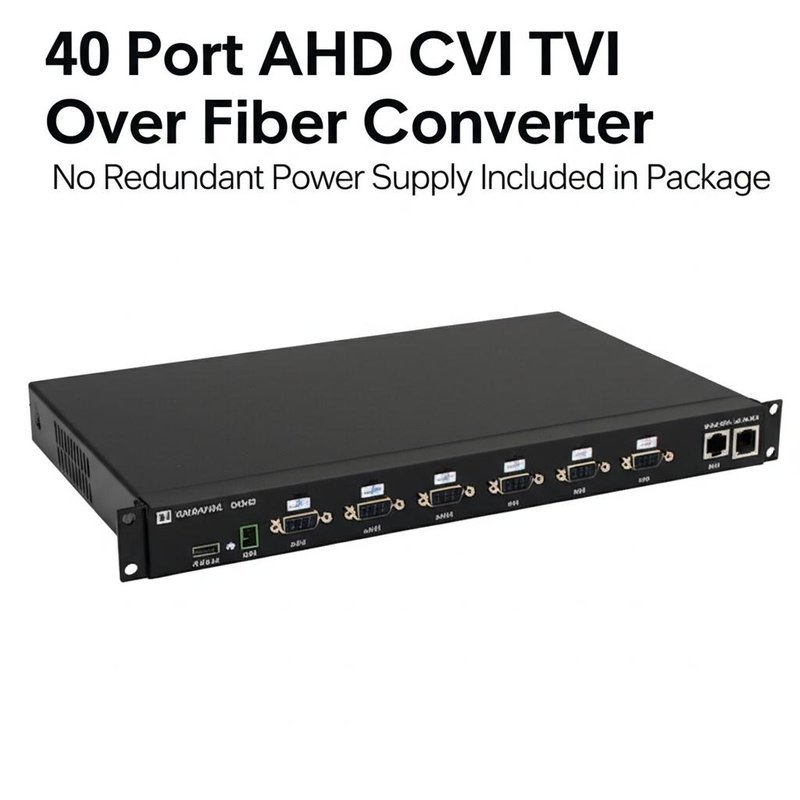 40 Port AHD CVI TVI Over Fiber Converter No Redundant Power Supply ...