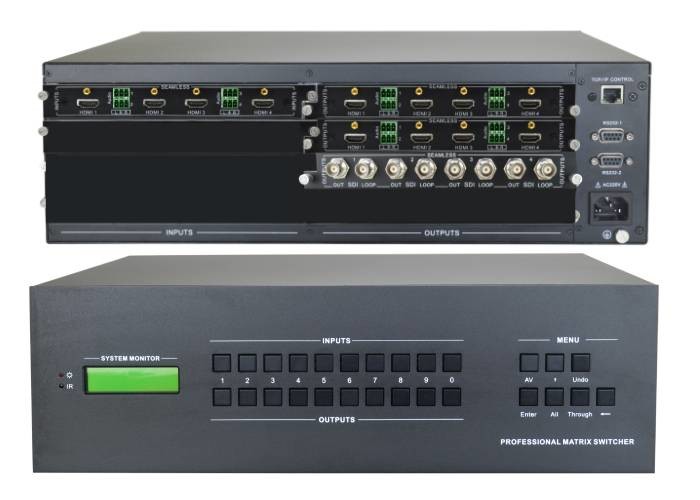 Custom Made 4 In 12 Out Video Matrix Switcher For Smart Meeting Room