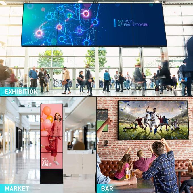 1 In 4 Out LCD TV multi screen Video Wall Controller 2x2 With 8 wall modes