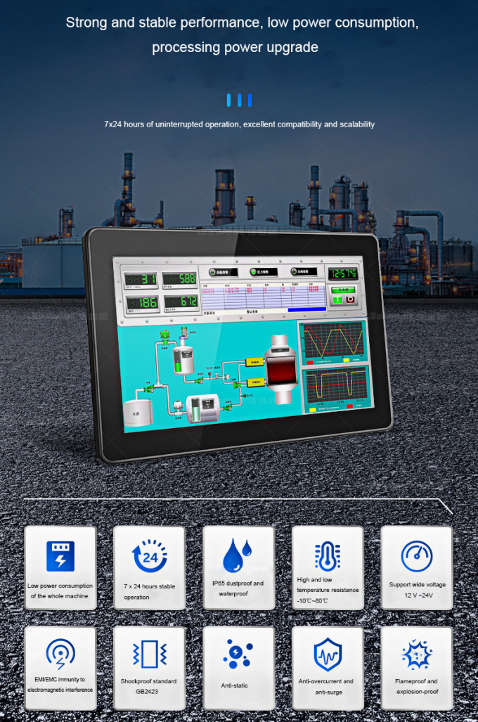 15 Inch Windows All In One Tablet Computer IP65 Dustproof And Waterproof